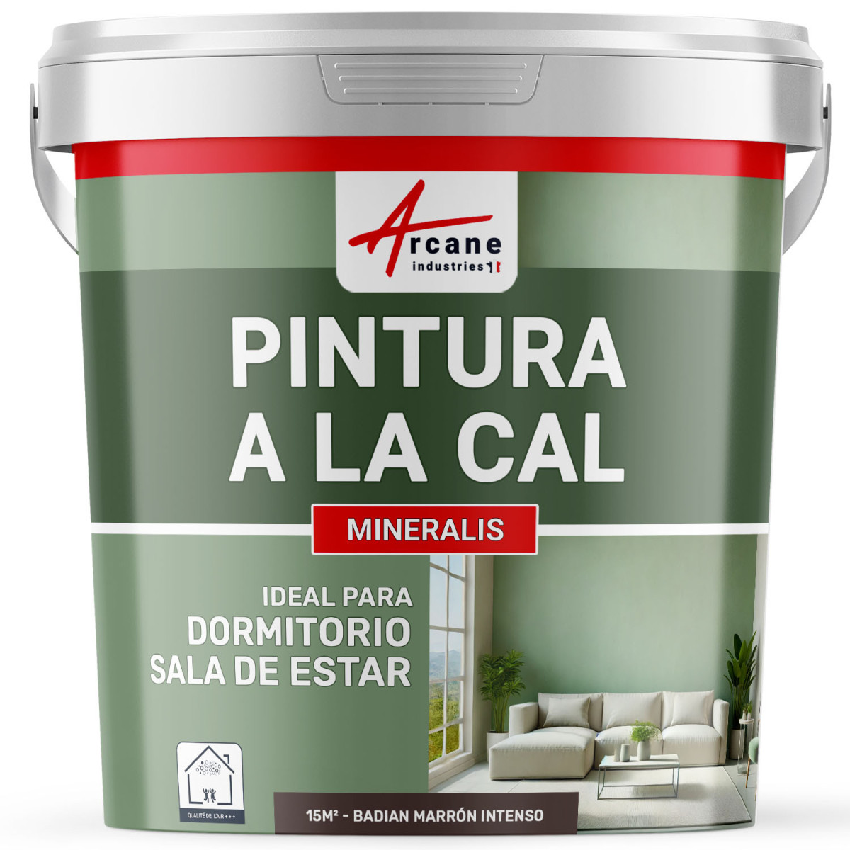 Pintura de cal marrón para exterior, cal natural ecológica | Maison Etanche
