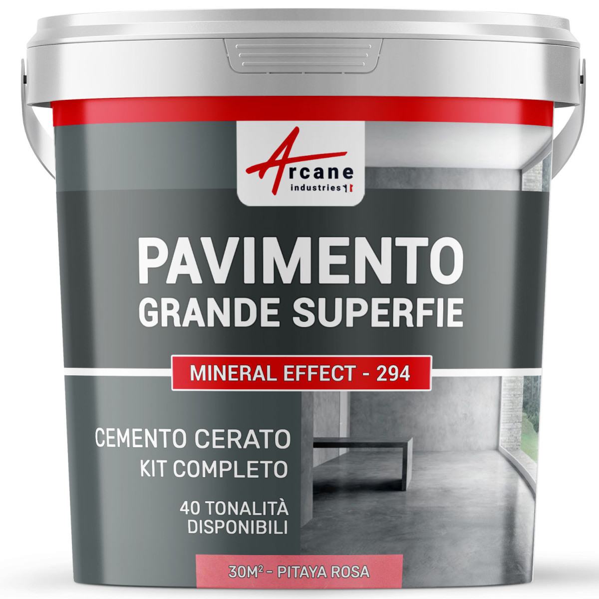 Kit microcemento rosa per pavimenti di grandi superfici