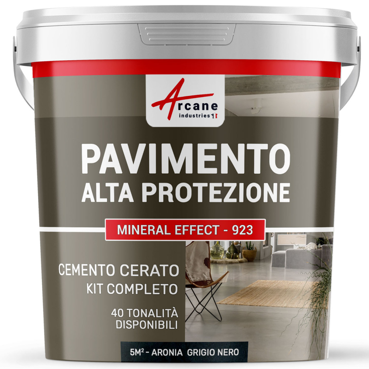 Kit microcemento nero per pavimenti | Arcane Industries